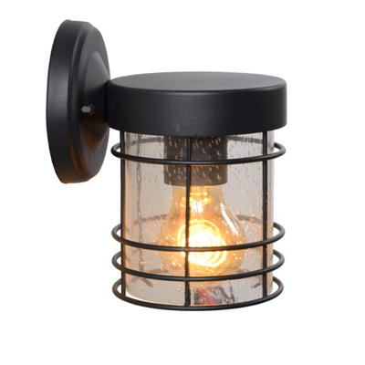 Lucide Keppel Cottage Wall Lantern Light Outdoor - 1xE27 - IP23 - Black