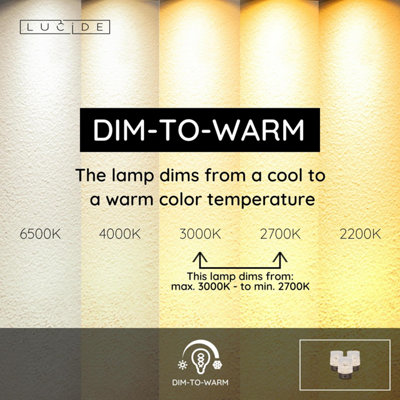 Lucide Lily Rechargeable Table lamp Battery pack Diameter 8cm LED Dim to warm 2700K/3000K - Gun ...