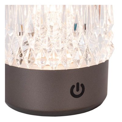 Lucide Lily Rechargeable Table lamp Battery pack Diameter 8cm LED Dim ...