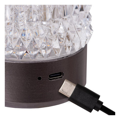 Lucide Lily Rechargeable Table lamp Battery pack Diameter 8cm LED Dim ...
