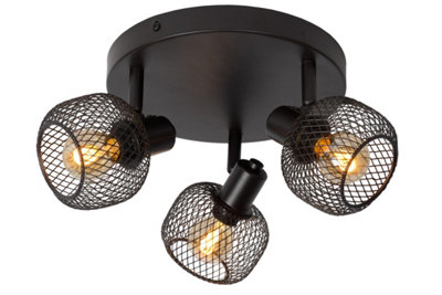 Lucide Maren Retro Ceiling Spotlight 37cm - 3xE14 - Black