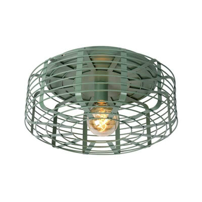 Lucide Melopee 45cm Flush Ceiling Light Turquoise