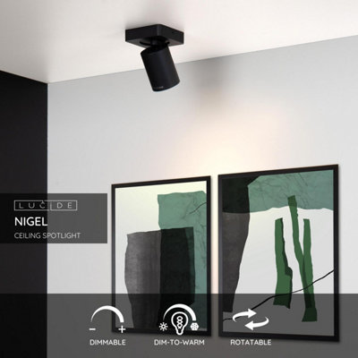 Lucide Nigel Modern Ceiling Spotlight - LED Dim to warm - GU10 - 1x5W ...