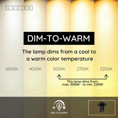 Lucide Nigel Modern Ceiling Spotlight - LED Dim to warm - GU10 - 1x5W ...