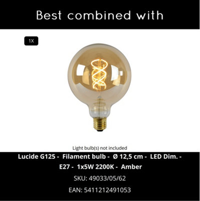 Lucide Ottelien Modern Wall Light 17,7cm - 1xE27 - Black