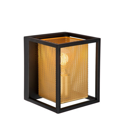 Lucide Sansa Modern Wall Light - 1xE27 - Black | DIY at B&Q