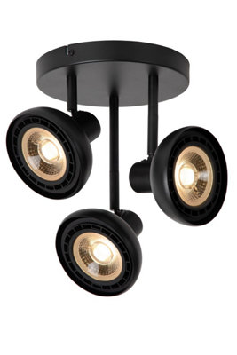 Lucide Sensas Modern Ceiling spotlight 25,8cm - 3xGU10 (ES111) - Black ...