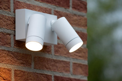 Lucide Taylor Modern Wall Spotlight Outdoor, PIR Sensor - 2xGU10 - IP54 ...