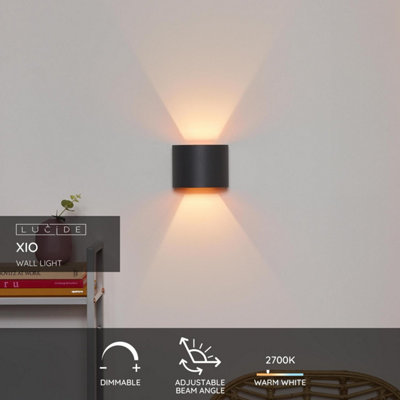 Lucide Xio Modern Up Down Wall Light - LED Dim. - G9 - 1x3,5W 2700K - Grey