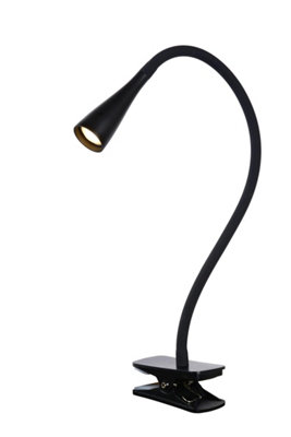 Lucide Zozy Modern Clamp Lamp - LED Dim. - 1x4W 3000K - 3 StepDim - Black