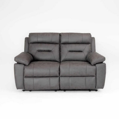 Lucy Electric Reclining 2 Seater Sofa Ink Grey USB Charging