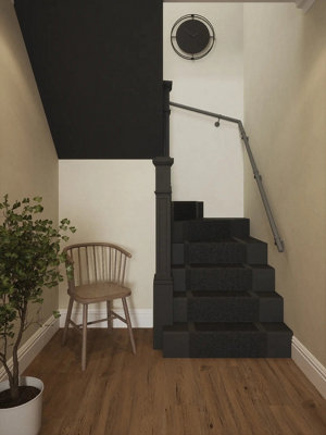 Luddington Textured Grey Double Winder Handrail Kit
