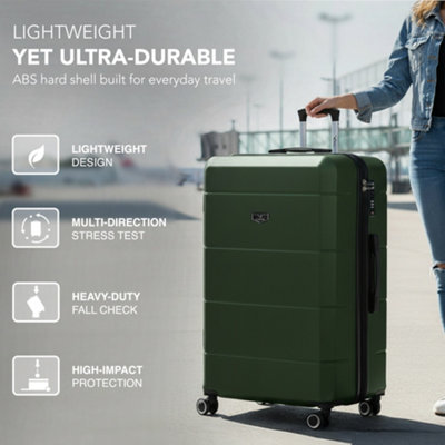 LUGG Jetset 32 Inch Large Suitcase Lightweight Hard Shell Luggage with ...