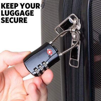 Luggage Lock Zinc Alloy Security Padlock 3 Dial Combination Travel ...