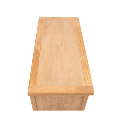 Lugo Waxed Blanket Box Ottoman