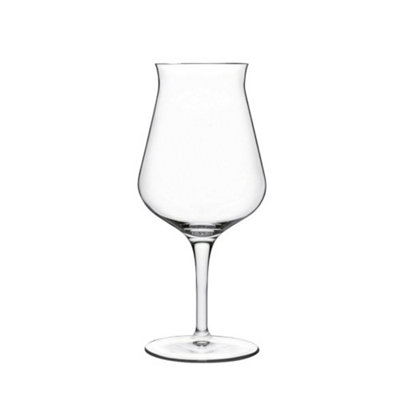 Luigi Bormioli Birrateque Clear Round Crystal Dishwasher Safe Modern Pint Glasses Set Pack of 6