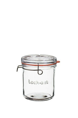 Luigi Bormioli Lock-Eat Clear Round Glass Microwave Safe Food Storage ...