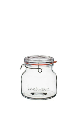 Luigi Bormioli Lock-Eat Clear Round Glass Microwave Safe Food Storage ...