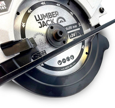 Lumberjack 185mm Circular Saw Multi Purpose 1400W Bevel Angle 240V Red
