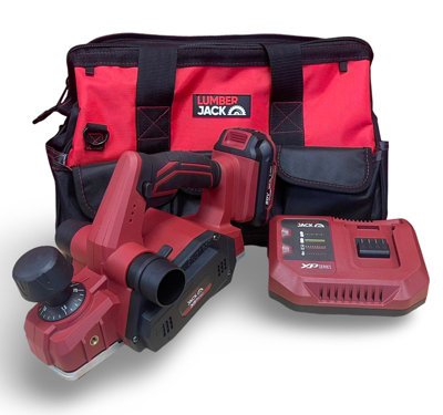 Lumberjack 20V Brushless Handheld Planer 1x 2Ah Battery, Fast Charger ...