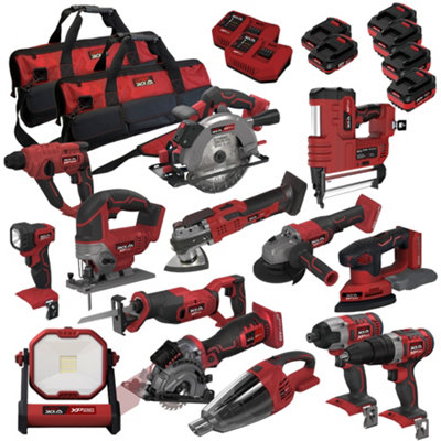 Lumberjack 20V Cordless Power Tool Kit 14 Pieces including Hammer ...