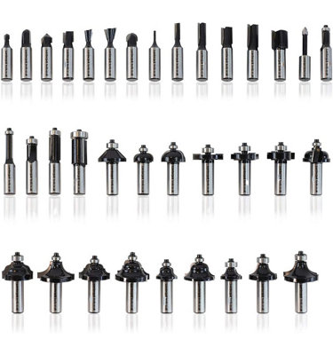 Lumberjack 35 Piece Router Cutter Set 1/2" 12.7mm Shank TCT Tungsten ...