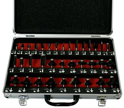 Lumberjack 35 Piece Router Cutter Set 1/4" Shank TCT Tungsten Carbide ...