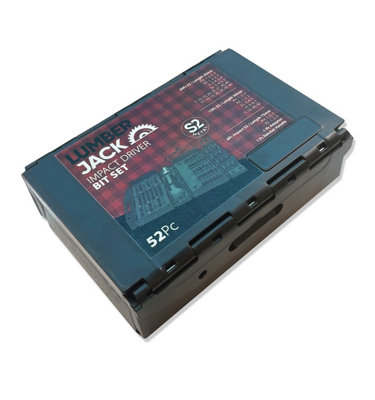Lumberjack 52 Piece Impact Screwdriver Ratchet Bit Set Includes Plastic ...