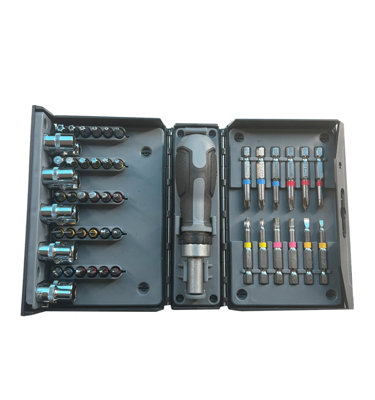 Lumberjack 53Pc Ratchet Screwdriver Socket Slotted Torx Phillips Pozi ...