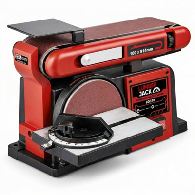 Lumberjack Belt & Disc Sander Bench Top Linisher 915 x 100mm Heavy Duty ...