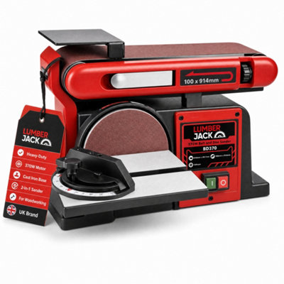 Lumberjack Belt & Disc Sander Bench Top Linisher 915 x 100mm Heavy Duty ...