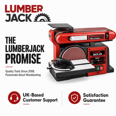 Lumberjack Belt & Disc Sander Bench Top Linisher 915 x 100mm Heavy Duty ...