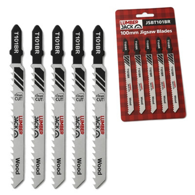 Lumberjack JSBT101BR T-Shank Jigsaw Blades 5 Pack Clean Reverse Cuts ...