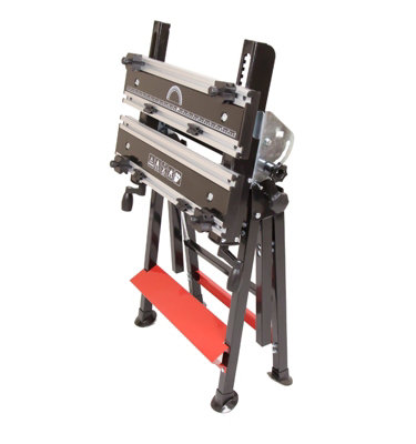 Lumberjack Portable Folding Workbench Stand Adjustable Table Height ...