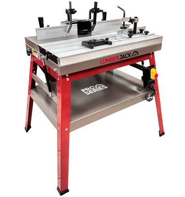 Lumberjack PRO SERIES Router Table with Tilt Function and Leg Stand