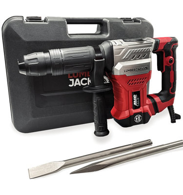 Lumberjack SDS Max Demolition Hammer 1300W 18J 230V Includes Chisels ...