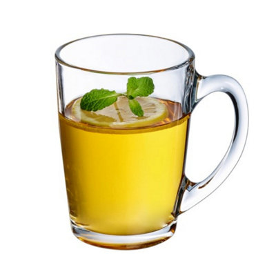 Luminarc Coffee Mug Tea Cup New Morning Glass Clear Dishwasher Safe ...