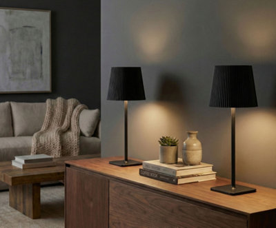 LuminexDesigns 2-Pack Cordless Table Lamps, Dimmable LED, IP54 Indoor ...