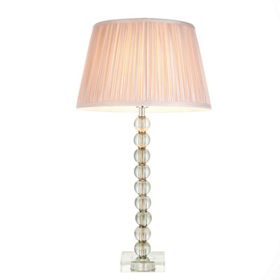 Luminosa Adelie & Freya Base & Shade Table Lamp Grey Green Tinted ...