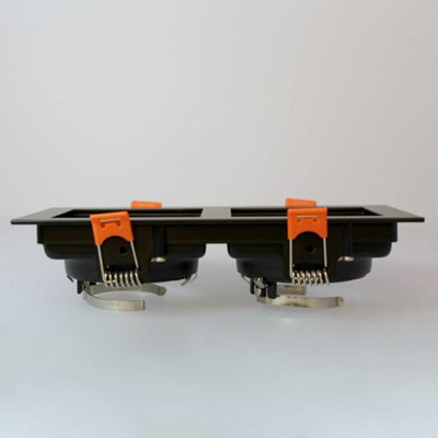 Luminosa Akrah Rectangular Recessed Downlight Spotlight Black