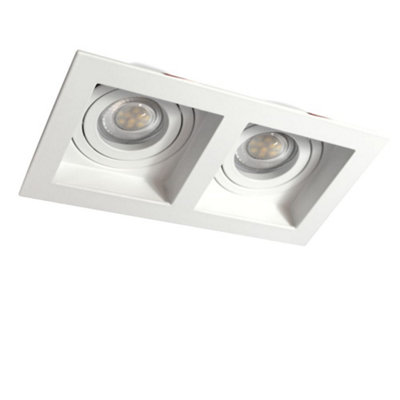 Luminosa Akrah Rectangular Recessed Downlight Spotlight White