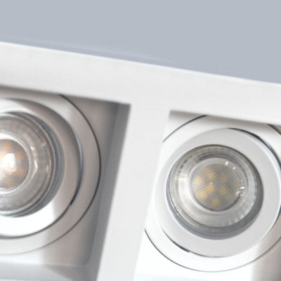 Luminosa Akrah Rectangular Recessed Downlight Spotlight White