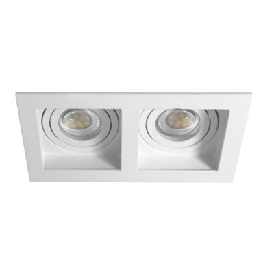 Luminosa Akrah Rectangular Recessed Downlight Spotlight White
