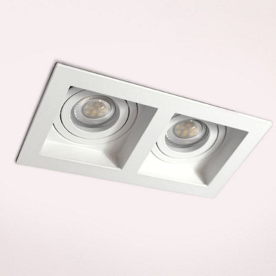 Luminosa Akrah Rectangular Recessed Downlight Spotlight White