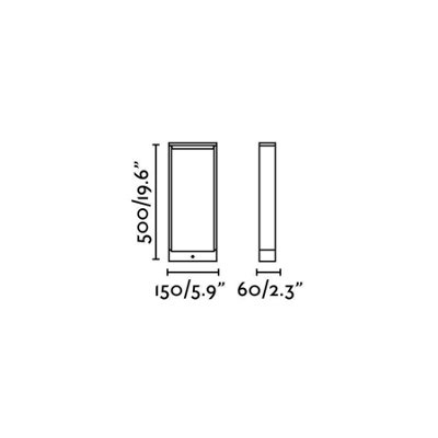 Luminosa Alp LED Outdoor Short Bollard Light Dark Grey IP54