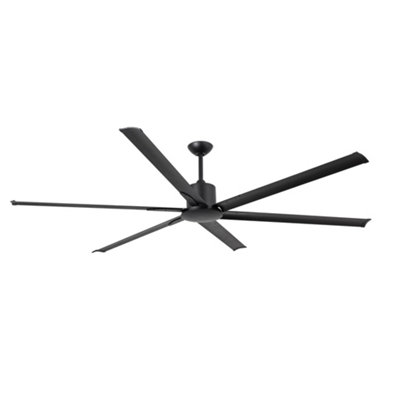 LUMINOSA ANDROS EXTRA LARGE BLACK CEILING FAN WITH DC MOTOR, 6 SPEED