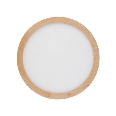 Luminosa Aqua 42.5cm Flush Ceiling Light Wood 1xLED 36W