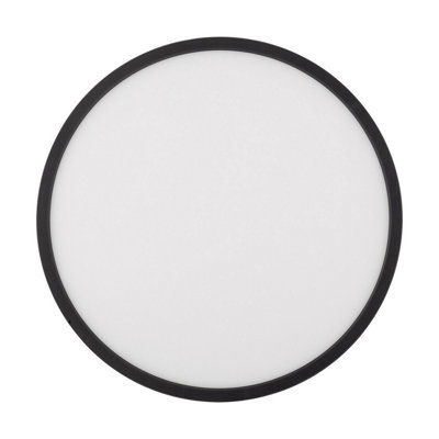 Luminosa Aqua 50cm Flush Ceiling Light Black 1xLED 45W