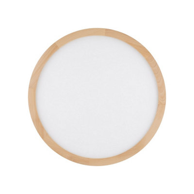 Luminosa Aqua 52.5cm Flush Ceiling Light Wood 1xLED 45W