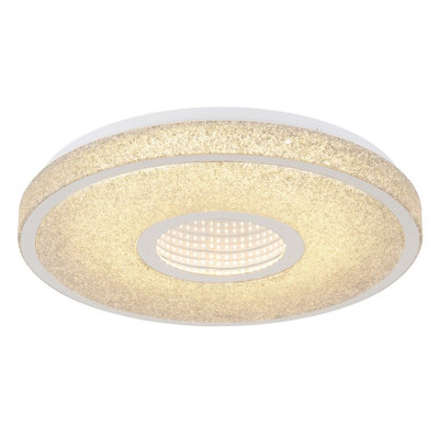 Luminosa Astania Decorative Flush Ceiling Light White Center Tunnel ...
